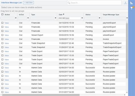 Imos Interface Message List