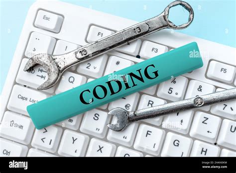 Inspiration Showing Sign Coding Word Written On Assigning Code To