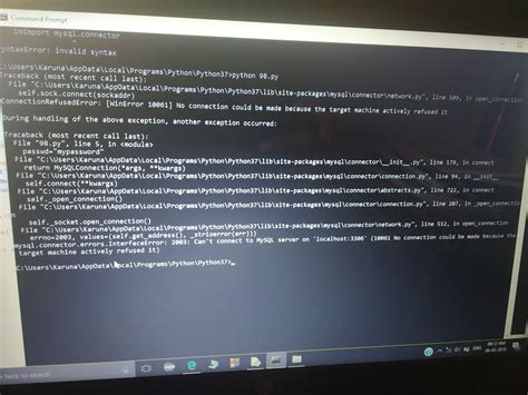 Python Is Not Connecting With Sql Stack Overflow
