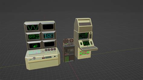 Old 1960 Computers Terminal 3d Model Turbosquid 2104773