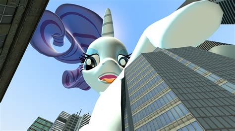 777584 Safe Artist5000 Ft Tall Sunbutt Rarity Pony G4 3d City