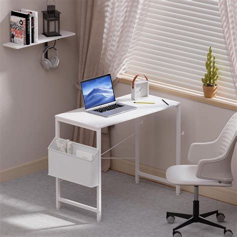 32 Inch Computer Desk Small Spaces Desk With Storage Bag For Bedroom