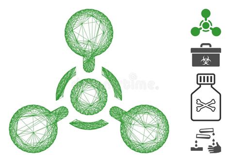 Hatched Molecule Structure Analysis Vector Mesh Stock Illustration Illustration Of Connecting