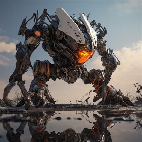 premium ai image large robot equipped with all kinds wea ai generated