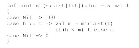 Solved Texts Tail Recursion This Function Determines The Minimum Value Of A Non Empty List Of