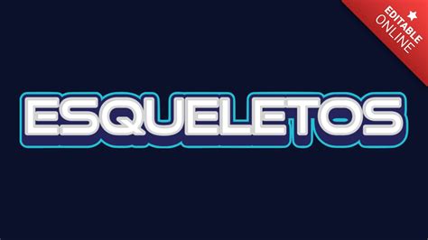 Esqueletos Mavi 3d Metin Efekti Oluşturucu