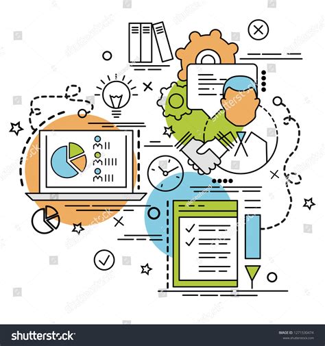 Flat Colorful Design Concept Assessment Infographic Stock Vector Royalty Free 1271530474