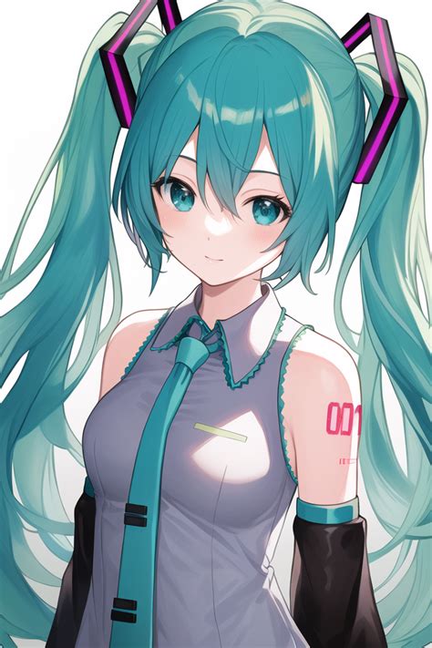 Hatsune Miku Vocaloid Generated By Zero Milk Using Anything Model AIBooru