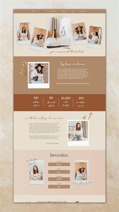 Wix Website Template For Wedding Photographer Boho Website Design