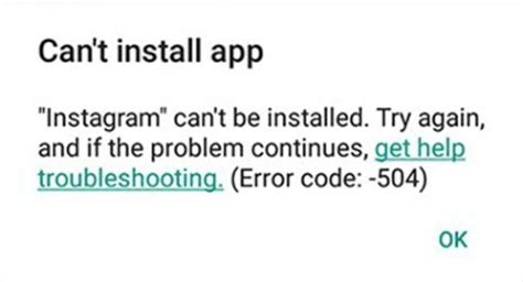 how to fix can t install app error code 504 505 in android bugsfighter
