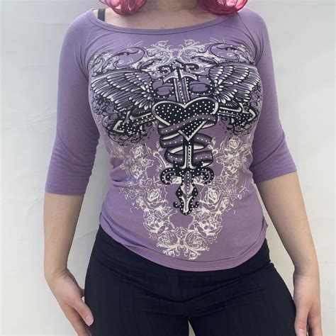 Y2k Grunge Angel Wing Top Labeled A Medium But Depop