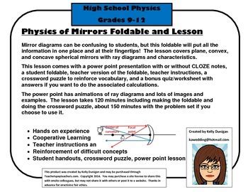 Mirror Foldables Plane Concave And Convex Lesson With Ppt And Foldable