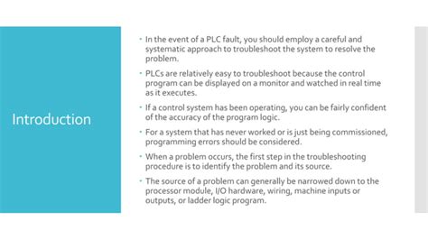 troubleshooting in plc pptx computing technology and computing