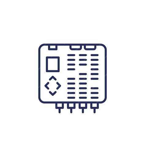 Premium Vector Plc Line Icon Programmable Logic Controller