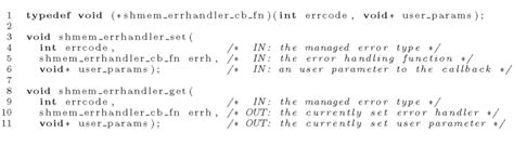 Error Reporting Interface Openshmem And Related Technologies