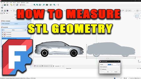 How To Measure Stl Geometry Quickly In Freecad With A Line Sketch Youtube