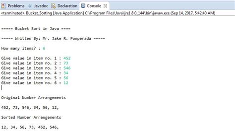 Free Programming Source Codes And Computer Programming Tutorials Bucket Sort In Java