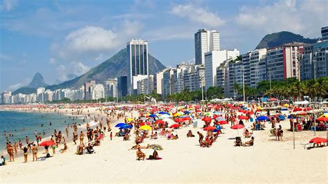 Las Playas Leme Y Copacabana En Río De Janeiro Brasil Rio De