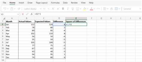 How to Calculate Mean Squared Error (MSE) in Microsoft Excel