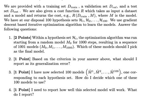 Solved We Are Provided With A Training Set Dtrain A Chegg Com