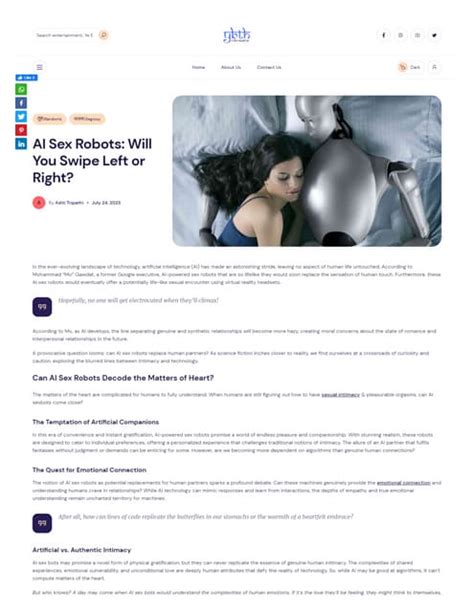 Ai Sex Robots Will You Swipe Left Or Right Pdf