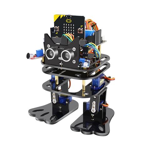 Micro Bit Smart Biped Robot Kit Support Graphical Programming For Stem Education Diy Toy With