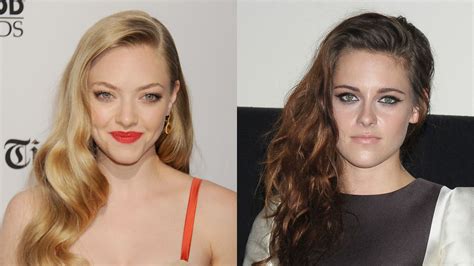Amanda Seyfried And Kristen Stewart Wear Deep Side Parts Teen Vogue