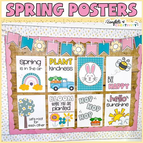 Spring Holiday Posters Confetti And Creativity