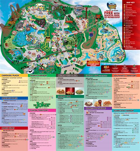 Six Flags Map 2022