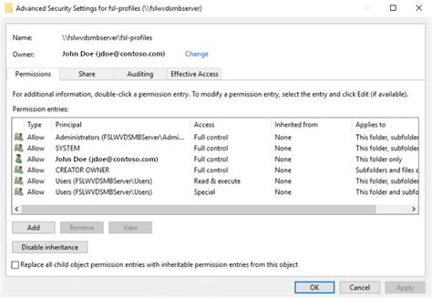 配置 Smb 存储权限 Fslogix Microsoft Learn