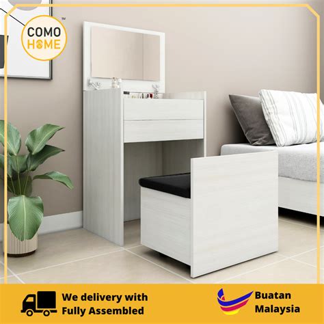 Dressing Table D603 With Mirror And Stool For Makeup Bedroom