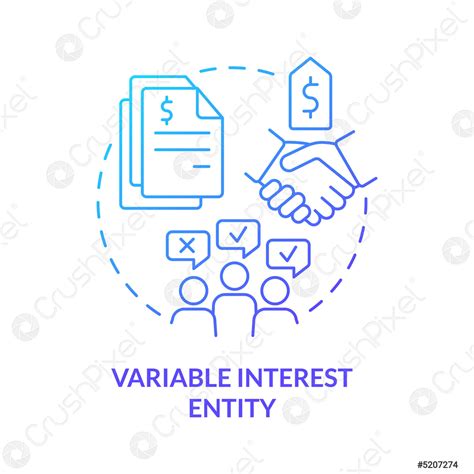 Variable Interest Entity Blue Gradient Concept Icon Stock Vector