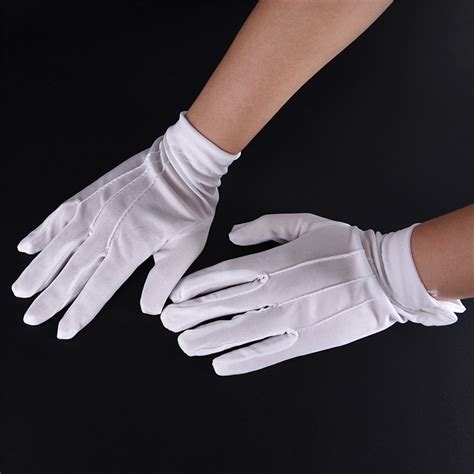 1pair White Formal Gloves White Honor Guard Parade Santa Women Men