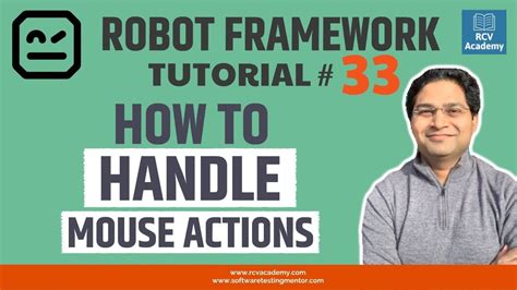 Robot Framework Tutorial 33 How To Handle Mouse Actions Software
