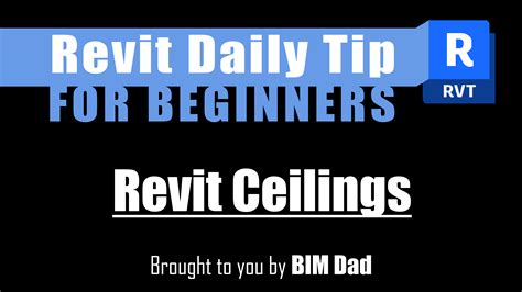 Revit Tip 9 How To Create And Modify Ceilings Bim Dad