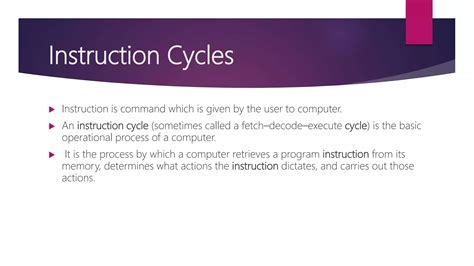 Instruction Cycle Pptx Operating Systems Computer Software And