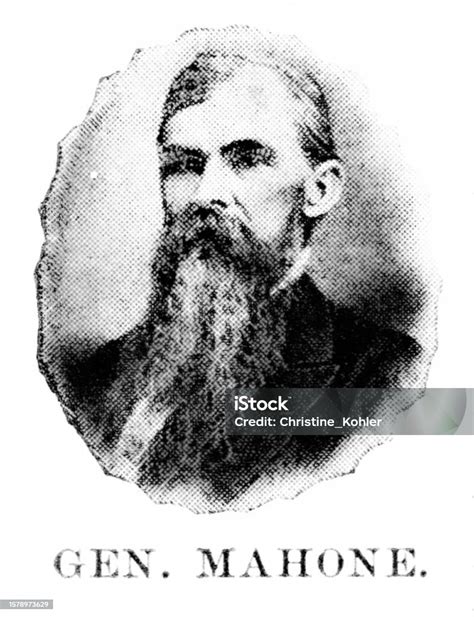 Confederate General William Mahone And Virginia Politician Portrait 19th Century American Civil
