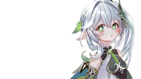 Wallpapers Genshin Impact Blush Elf Ears Green Eyes Loli 2560x1440 Qhd