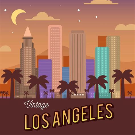 Los Angeles California Vector Art Icons And Graphics For Free Download