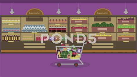 Cartoon Supermarket Background