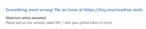 How To Solve Maximum Retries Exceeded Issue Anuraghazra Github Readme Stats GitHub