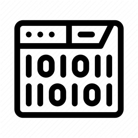 Digital Technology Binary Codeseo And Webprograming Languagecomputingbrowser Icon