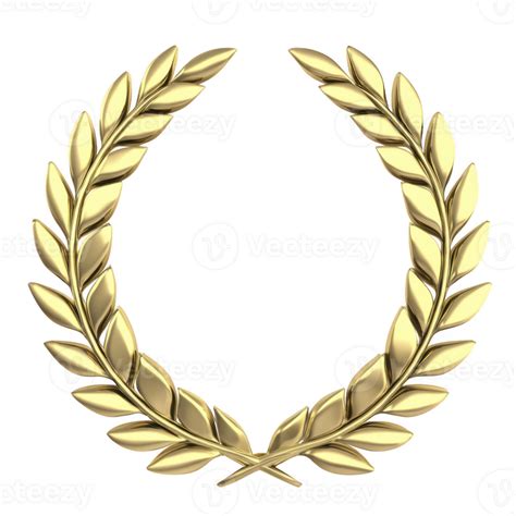 A Golden Laurel Wreath Symbolizing Victory And Achievement Often