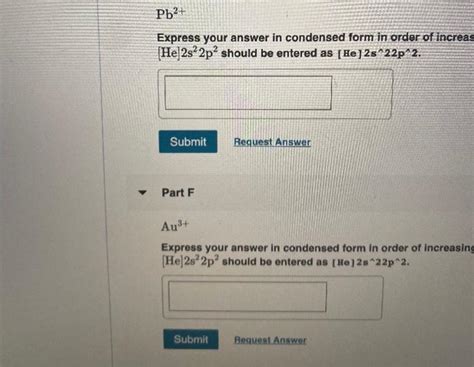Solved Part C For The Following Set Of Atoms And Ions