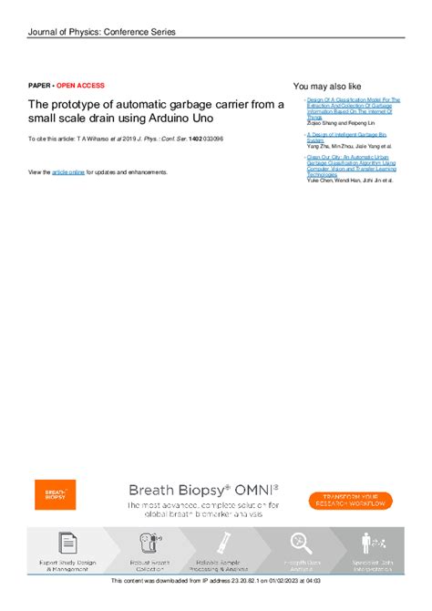 pdf the prototype of automatic garbage carrier from a small scale