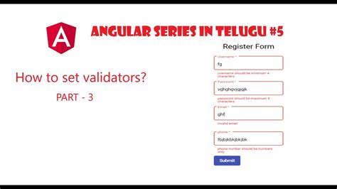 Angular Validators Part3 Youtube