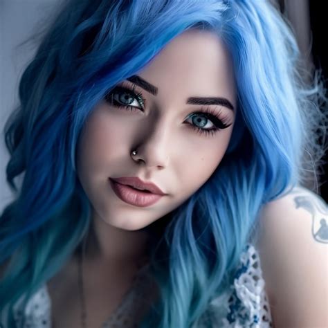 Premium Photo Beautiful Sexy Girl With Heavenly Eyes And Morden Hair