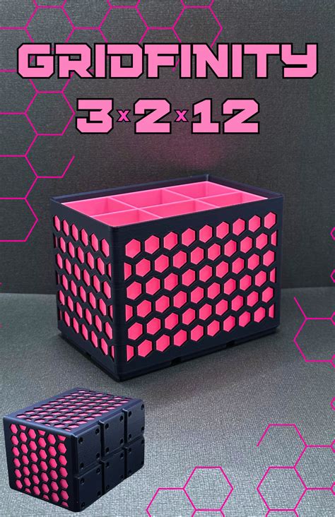 Gridfinity 3x2x12 Hex Optional Insert By Pink 3dp Makerworld