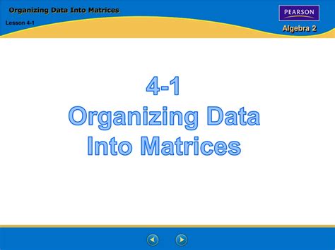 PPT Organizing Data Into Matrices PowerPoint Presentation Free Download ID