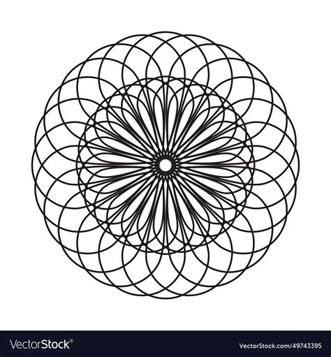 Abstract Geometric Spirograph Background Vector Image